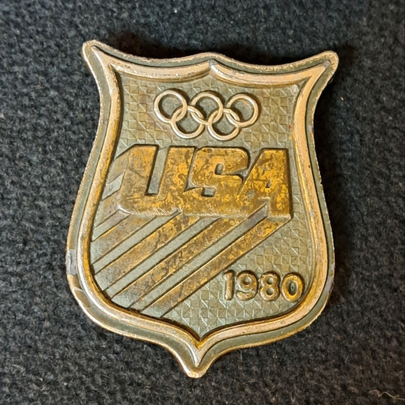 Vintage | Accessories | Vintage Us Olympics Solid Brass Belt Buckle 98 Team Usa With Rings ...